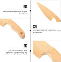China Customized Logo Wooden Knives for Pretend Play Food Toy Learning Tools Customized Size for sale