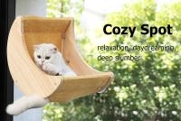 China ISO9001 2008 Certified FSCI BSCI Cat Hammock Bed Shelves Mounted With Strong Suction Cups for sale