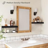 China Basins Wood Bathroom Shelves Over Toilet Wall Mounted Floating Shelves Farmhouse Shelf Toilet Paper Storage for sale