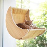 China ISO9001 2008 Certified FSCI BSCI Cat Hammock Bed Shelves Mounted With Strong Suction Cups for sale