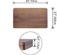 China Black Walnut Wood Square Card Case with Magnetic Closure Wooden Business Card Holder for sale