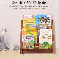 China Functional Design Montessori Display Shelf Carved Wooden Bookcase for Kid's Classroom for sale