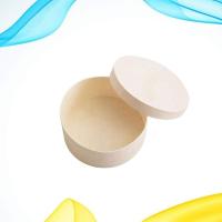 China Round Box for Burger Cake Tray Customized Logo Acceptable Compostable Wood Container for sale