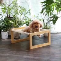 China Mail Packing Y Wooden Cat Hammock 21 X 16.5 Inch Elevated Pet Furniture Wood Color for sale