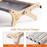 China ISO9001 2008 FSCI BSCI Certified Wood Cat Window Perch Holds Up To 40 Lbs 2 In 1 for sale