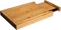 China Custom Size Logo Professional Bamboo Cutting Board with Scale and Square Chopping Blocks for sale