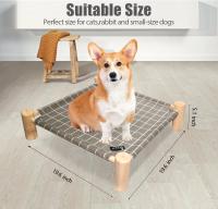 China Wooden Elevated Dog Cat Bed And Cat Hammock Bed Enhances Your Pet's Comfort And Health for sale