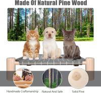 China Wooden Elevated Dog Cat Bed And Cat Hammock Bed Enhances Your Pet's Comfort And Health for sale