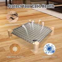 China Wooden Elevated Dog Cat Bed And Cat Hammock Bed Enhances Your Pet's Comfort And Health for sale