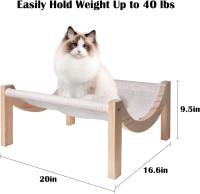 China Elevated Wooden Cat Hammock for Indoor and Outdoor Eco-Friendly Pet Sleeping Place for sale