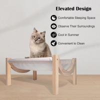 China Elevated Wooden Cat Hammock for Indoor and Outdoor Eco-Friendly Pet Sleeping Place for sale