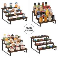 China Household Wooden Laundry Shelf Organizer for Rustic Display Tiered Perfume and Cologne for sale