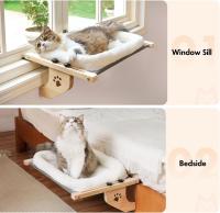 China Customized Size Easy To Adjust Window Sill Wood Cat Bed Window Hammock for Living Room for sale