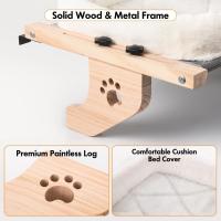 China Customized Size Easy To Adjust Window Sill Wood Cat Bed Window Hammock for Living Room for sale