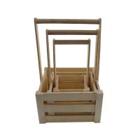 China Custom Antique Wooden Pine Storage Baskets for Portable Fruit Organization for sale