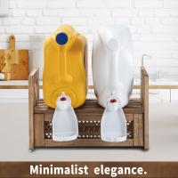 China Wooden Laundry Organizer Durable Stand for Detergent Softeners Enhances Farmhouse Charm for sale
