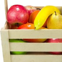 China Custom Antique Wooden Pine Storage Baskets for Portable Fruit Organization for sale