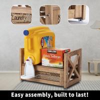 China Wooden Laundry Organizer Durable Stand for Detergent Softeners Enhances Farmhouse Charm for sale