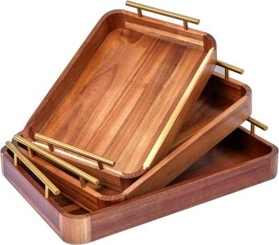 China Rustic Ottoman Tray for Kitchen Counter Coffee Table Living Room Decor Custom Size for sale