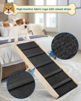 China Wooden Folding Portable Pet Ramp Wooden Dog Step for Bed Pine Wood Adjustable Dog Ramp for sale