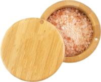 China Multifunctional Bamboo Salt Cellar Storage Box with Magnet Lid Handmade 6 Ounce Capacity for sale