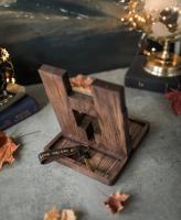 China Wooden Phone Stand for Personalized Anniversary Gifts Rustic Style Wooden Docking Station for sale
