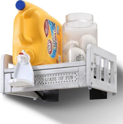 China Transform Your Laundry Room with this Wall-Mounted Wooden Detergent Holder and Shelf for sale