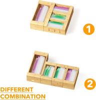 China Custom Logo TIMBER Bamboo Storage Organizer for Variety Size Bags Silk-Screen Printed for sale