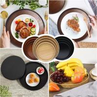 China Wooden Plain Color Round Serving Tray 9.5 Inch Perfect for Home Decor or Coffee Table for sale