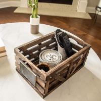China Vintage Home Garden Stacking Wooden Crates Rustic Finish Brown Nesting Boxes for sale
