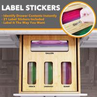 China Keep Your Kitchen Drawer Neat and Tidy with our Popular 4-Slot Bamboo Bag Storage Box for sale