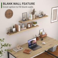 China 48 Inch Wall Shelf Set of 2 Rustic Wood Shelves for Wall Storage in Bathroom Display for sale