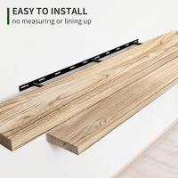 China 48 Inch Wall Shelf Set of 2 Rustic Wood Shelves for Wall Storage in Bathroom Display for sale