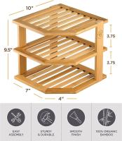 China Wooden Kitchen Plate Shelf Organizer for Cabinet Space Saving Wooden Corner Organizer for sale