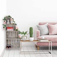 China Custom Capacity Vintage Wood Crates for Home Decoration Folk Art Style for sale