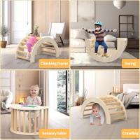 China Save Space Wooden Toys Climbing Arch for Sensory Table and Storage Holders Racks for sale