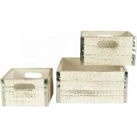 China Unfinished Wooden Apple Crates for Crafts Set of 3 Customized Shape Printing Crates for sale