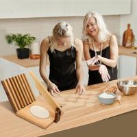 China 10 Inch Square Wood Flour Tortilla Press for Homemade Taco and More Custom Logo Acceptable for sale