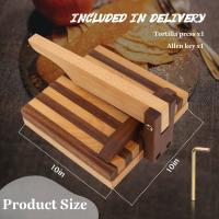 China 10 Inch Square Wood Flour Tortilla Press for Homemade Taco and More Custom Logo Acceptable for sale