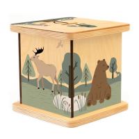 China Wooden Piggy Bank in Plain Color with Customizable Woodland Animals Design for sale