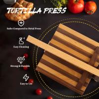 China 10 Inch Square Wood Flour Tortilla Press for Homemade Taco and More Custom Logo Acceptable for sale