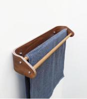 China Custom Wooden Double Towel Bar Wall Mounted Bath Towel Rack for Holding Kitchen Appliance for sale