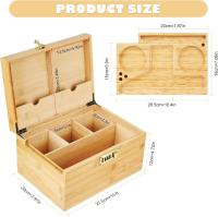 China Plain Wooden Box with Removable Tray and Combination Lock Custom Smell Proof Storage for sale