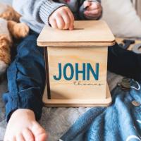 China Wooden Personalized Coin Bank for Kids OEM ODM Accepted Eco-friendly Bamboo Material for sale
