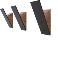China Living Room Furniture High Quantity Advantage Black Walnut Wood Black Metal Hat Hooks for sale