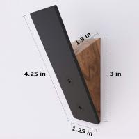 China Living Room Furniture High Quantity Advantage Black Walnut Wood Black Metal Hat Hooks for sale