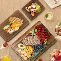 China 17x12 12x10 12x7 Inch Thick Wood Chopping Board Set of 3 with Handles and Juice Groove for sale