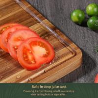 China 17x12 12x10 12x7 Inch Thick Wood Chopping Board Set of 3 with Handles and Juice Groove for sale