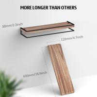 China Modern Set Of 2 Rustic Floating Shelves Wall Mounted Bedroom Storage With Wood Design for sale