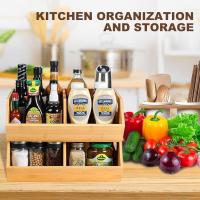 China Environmental 2 Set Bamboo Storage Bins Organizers for Kitchen Countertop Organization for sale